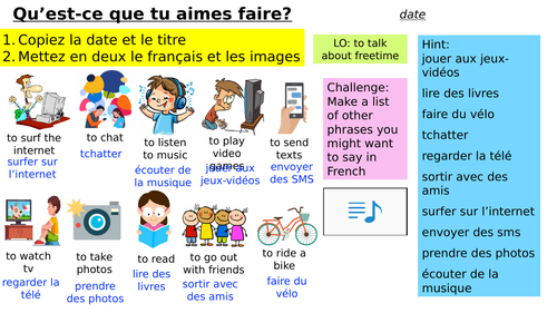 Primary French resources: sports