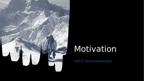BTEC SPORT -Sports psychology Motivation in Sport | Teaching Resources