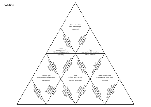 Cell Structure Tarsia Puzzle | Teaching Resources Cell Structure Tarsia Puzzle | Teaching Resources