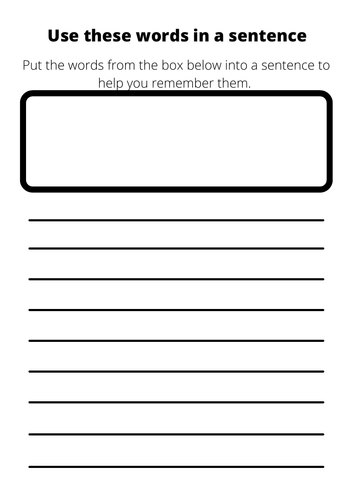 Sentence Maker | Teaching Resources