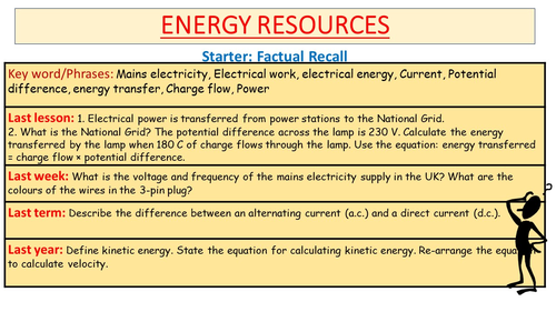 Energy Resources - Flip Learning Task (FLT 1) | Teaching Resources