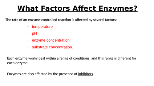 A-Level AQA Biology - Factors Affecting Enzyme Activity | Teaching ...