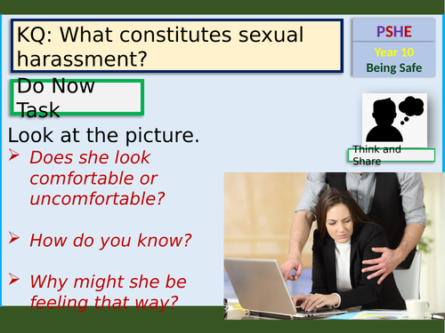 Sexual Harassment PSHE lesson | Teaching Resources