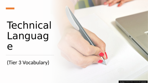 Technical Language (Tier 3 vocabulary) | Teaching Resources