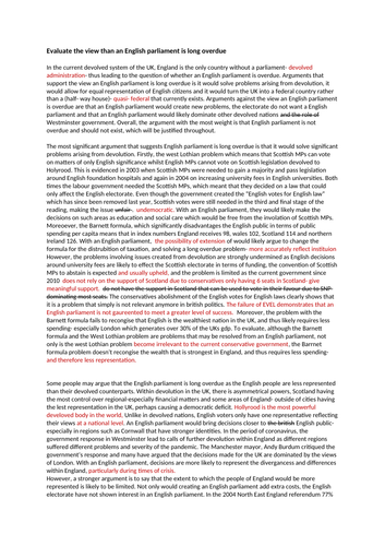 A* A level politics essay on English devolution | Teaching Resources