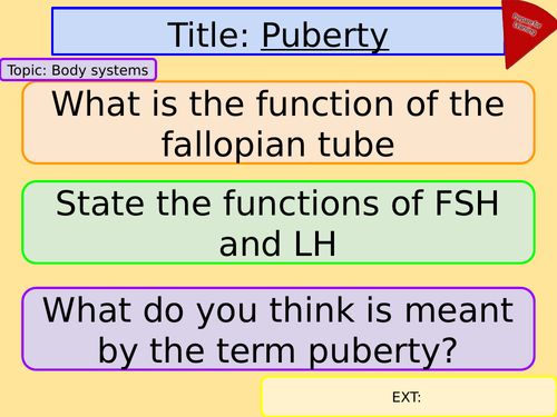 KS3 Puberty | Teaching Resources