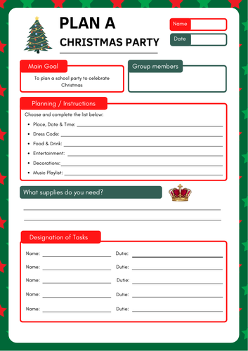Plan a Christmas Party at your School Activity - Let's Celebrate ...