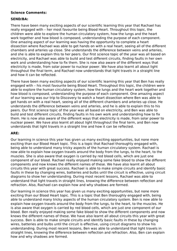Science Report Comments | Teaching Resources