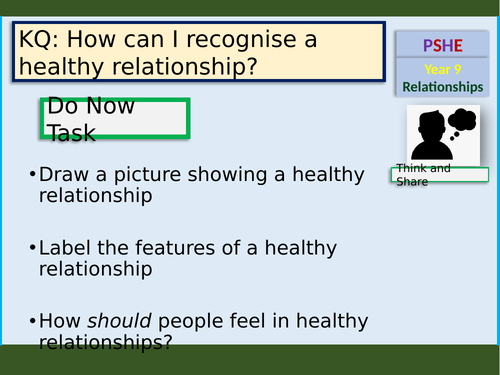 Healthy relationships PSHE lesson | Teaching Resources