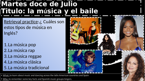 Musica y baile en los paises hispano hablantes | Teaching Resources