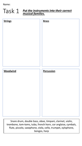 Secondary music resources