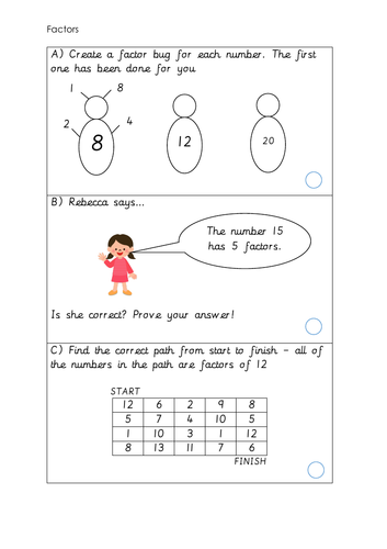 KS2 Differentiated factors reasoning and problem solving questions ... KS2 Differentiated factors reasoning and problem solving questions ...