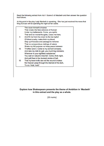 Grade 9 Essay on Ambition in 'Macbeth'. | Teaching Resources Grade 9 Essay on Ambition in 'Macbeth'. | Teaching Resources