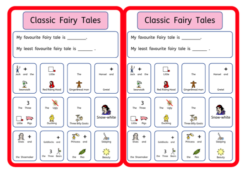 Fairy Tale Word Mat | Teaching Resources