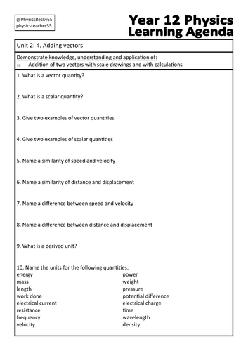 OCR Physics A Chapter 2: 4. Adding vectors | Teaching Resources OCR Physics A Chapter 2: 4. Adding vectors | Teaching Resources