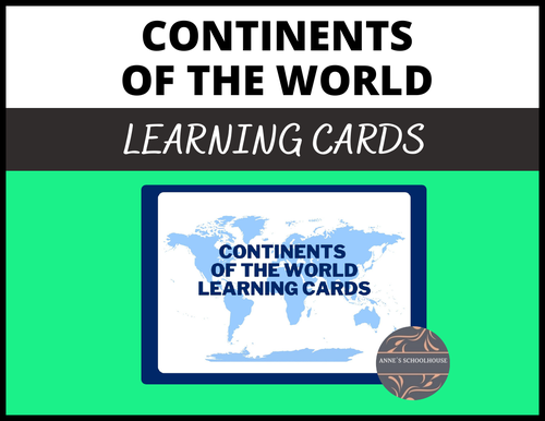 Continents of the World: Learning Cards for Matching | Teaching Resources