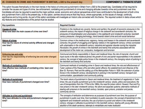 Eduqas History Crime & Punishment - Key Question 3: Enforcing Law ...