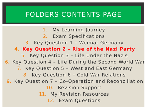 Eduqas History Germany 1919-1991 - Key Question 2: Rise of the Nazi ...