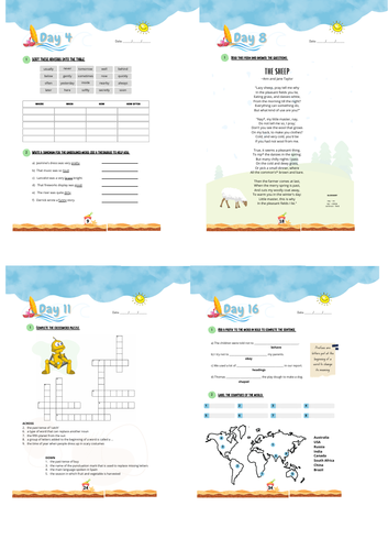 Hello Summer English Activity Book | Teaching Resources