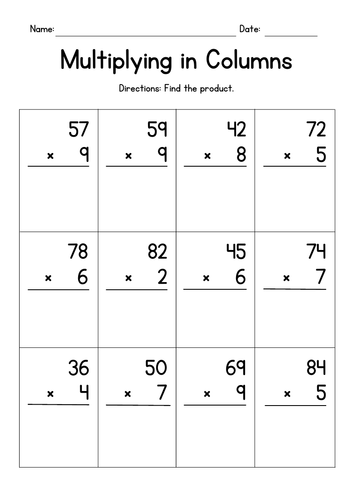 multiplying-1-digit-by-2-digit-numbers-in-columns-teaching-resources