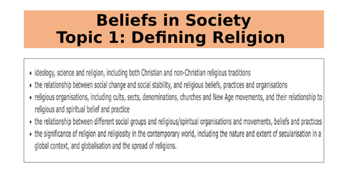 AQA A Level Beliefs - Definitions of Religion | Teaching Resources AQA A Level Beliefs - Definitions of Religion | Teaching Resources