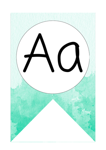 Natural Alphabet Capital/Lower Bunting Lettering | Teaching Resources