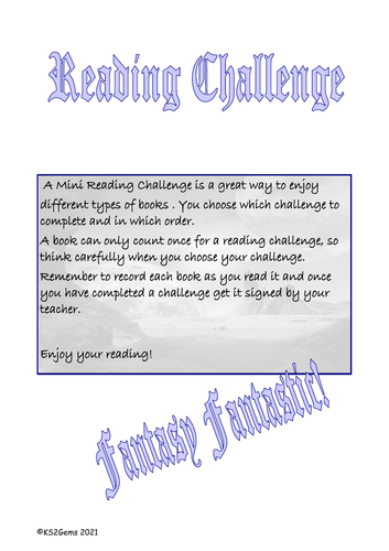 Reading Challenges | Teaching Resources