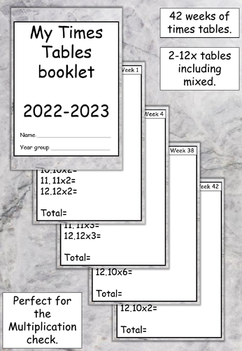 Times Tables Booklet 2-12x including mixed | Teaching Resources