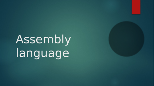 Assembly Language (A Level) | Teaching Resources