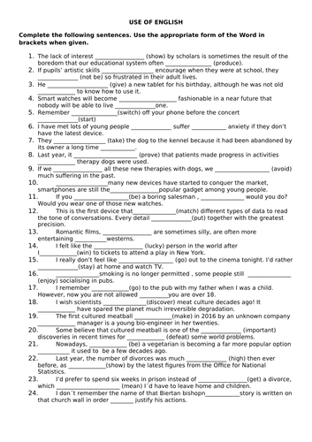 Use of English II | Teaching Resources