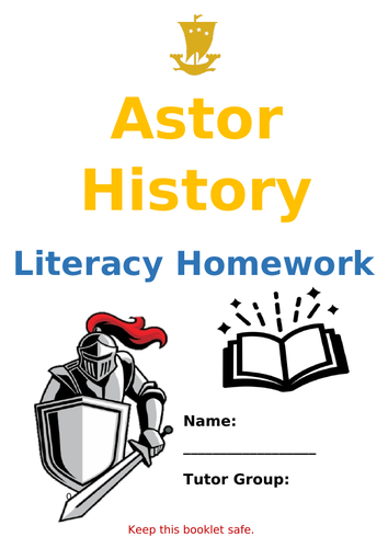 Literacy Homework Booklet | Teaching Resources