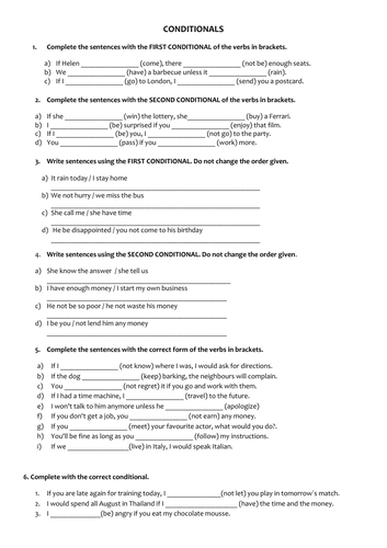 Conditionals + mixed tenses | Teaching Resources