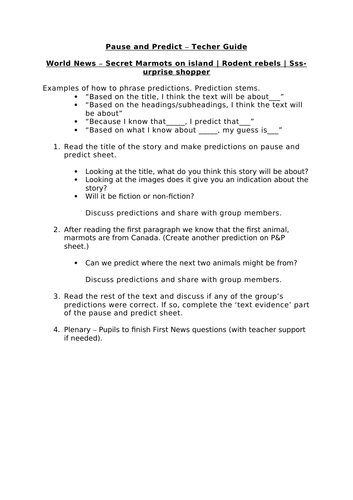 Pause and Predict | Teaching Resources