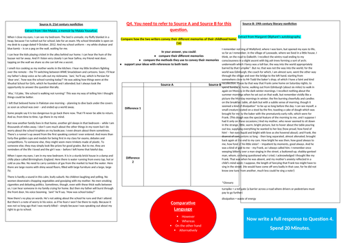 Language Paper 2, Question 4. | Teaching Resources