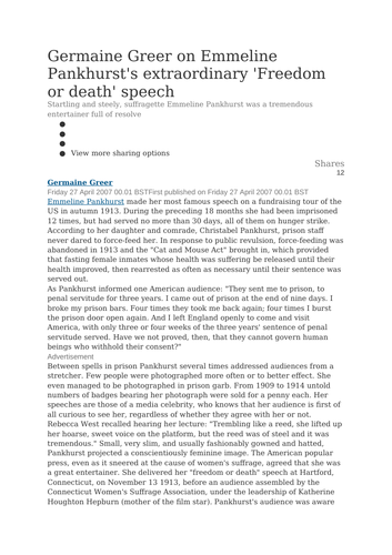 KS3 Famous Speeches: Emmeline Pankhurst | Teaching Resources