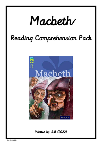 **MACBETH Reading Comprehension BUMPER PACK KS2/KS3 YEAR 6** | Teaching ...