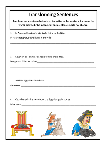 Transforming Sentences from ACTIVE to PASSIVE Voice | Teaching Resources Transforming Sentences from ACTIVE to PASSIVE Voice | Teaching Resources
