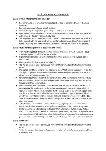 A Level English Literature Othello Relationship Summaries | Teaching ... A Level English Literature Othello Relationship Summaries | Teaching ...