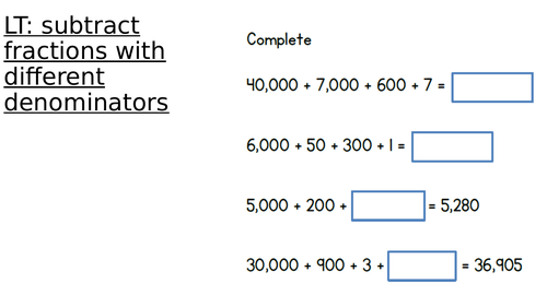Y6 Maths: Subtract fractions with different denominators | Teaching ... Y6 Maths: Subtract fractions with different denominators | Teaching ...