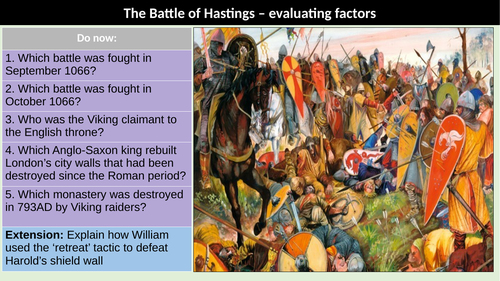 Battle of Hastings evaluating factors | Teaching Resources