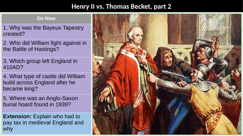 The murder of Thomas Becket | Teaching Resources