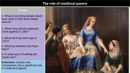 Medieval Queens | Teaching Resources