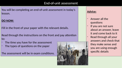 Medieval Assessment | Teaching Resources