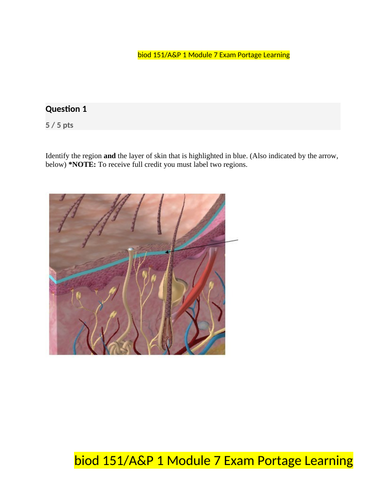 biod 151/A&P 1 Module 7 Exam Portage Learning Latest Update | Teaching ... biod 151/A&P 1 Module 7 Exam Portage Learning Latest Update | Teaching ...