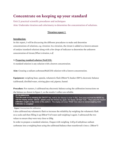 BTEC Applied science: Unit 2. A Titration and colorimetry | Teaching ... BTEC Applied science: Unit 2. A Titration and colorimetry | Teaching ...