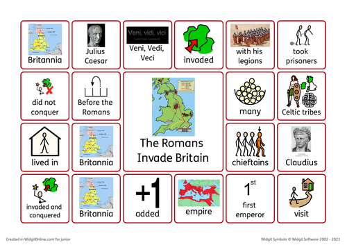 Year 4 History: Roman Britain Word Bank (The Romans Invade Britain ...
