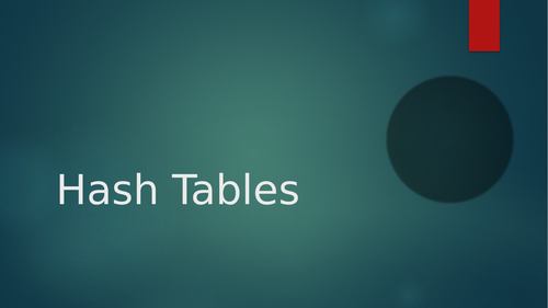 Hash Tables (A Level) | Teaching Resources