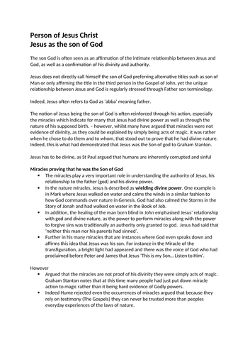 Person of Jesus OCR Religious Studies | Teaching Resources