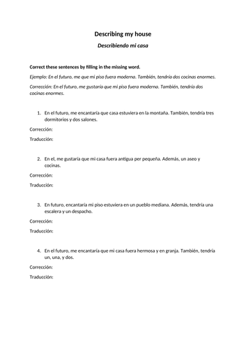 Theme 2 | GCSE Spanish | Mi casa y mi barrio | Teaching Resources