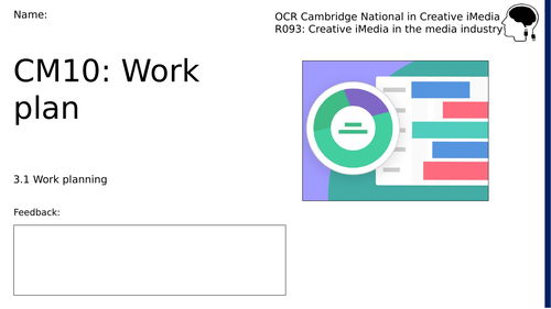 CM10 - Work plan (Workbook) | Teaching Resources